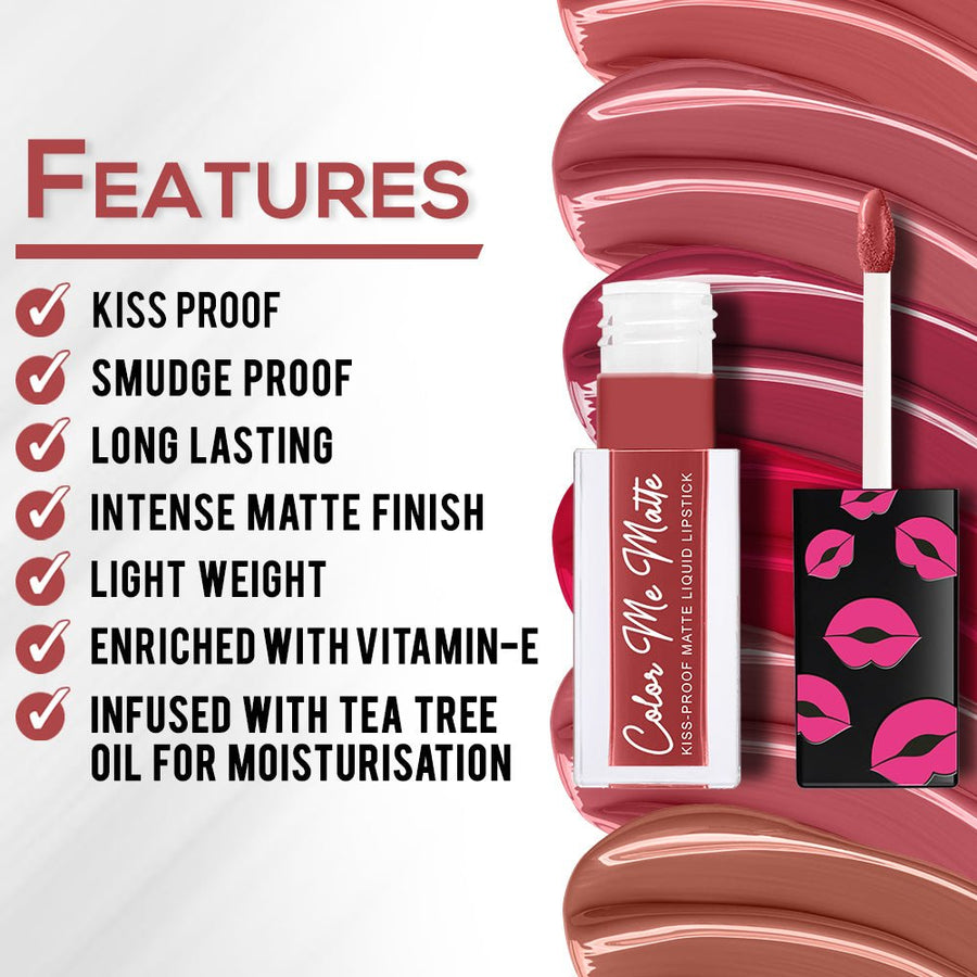 Color Me Matte Liquid Lipstick: Espresso Brown - JaqulineUSA