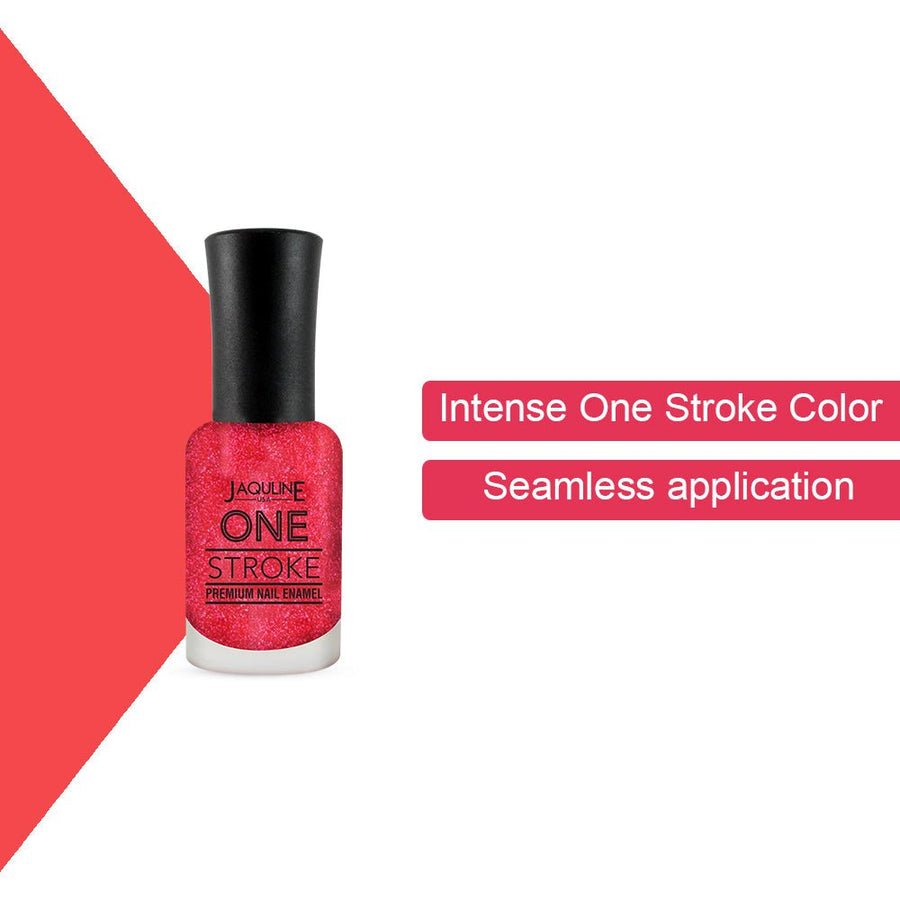 One Stroke Premium Nail Enamel : Emperor Red J15 - JaqulineUSA