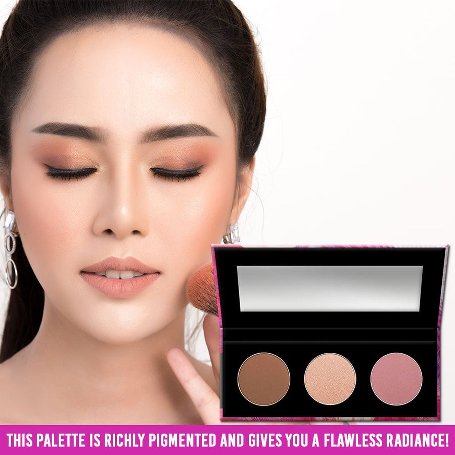 Perfect Glow 3in1 Contour: Face Pallete 01 - JaqulineUSA
